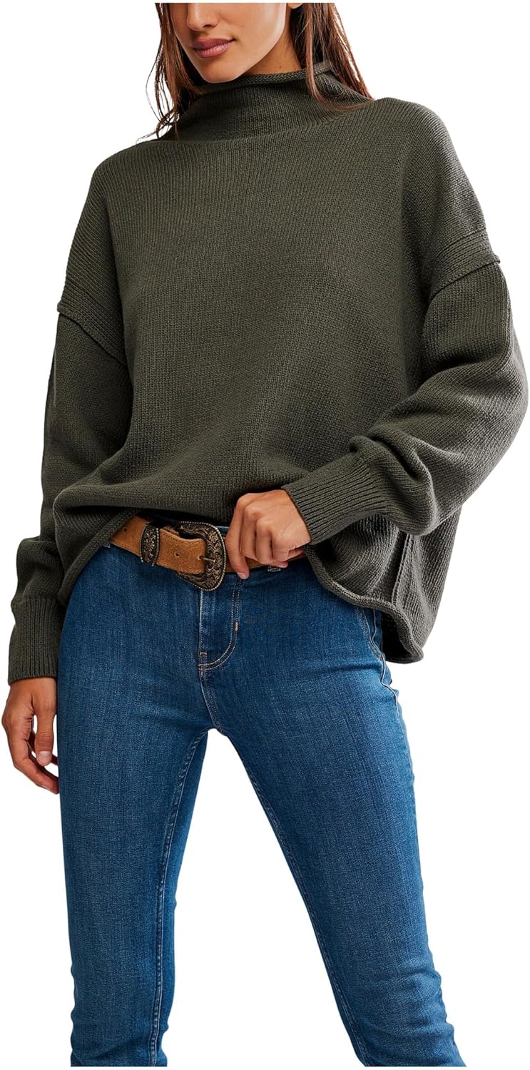 Free People Women's We The Free Torres Roll Neck - Small, Skipper