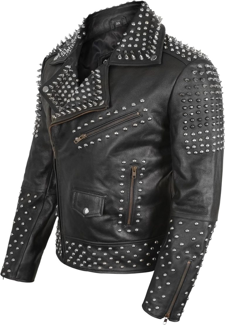 Yolo Jackets Men's Classic Fur Shearling Genuine Sheepskin Black ...